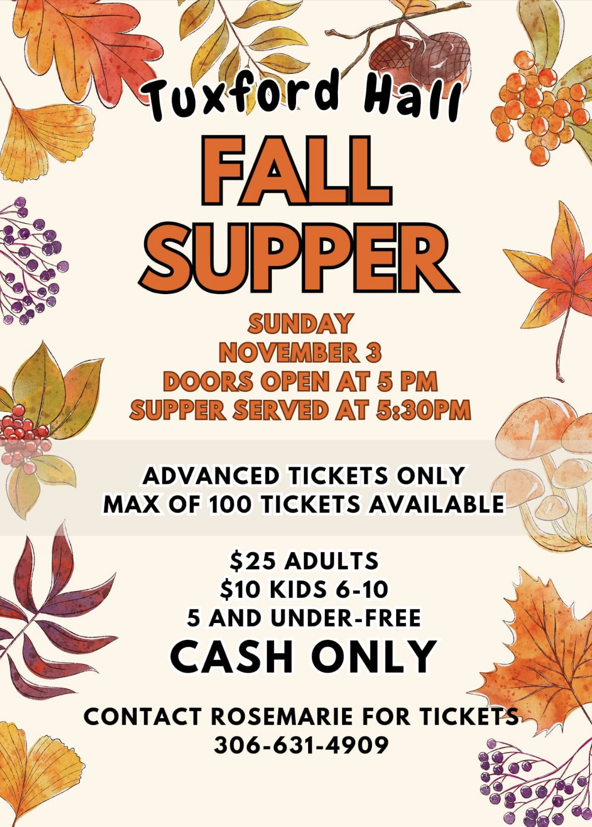 Fall Supper - Village of Tuxford